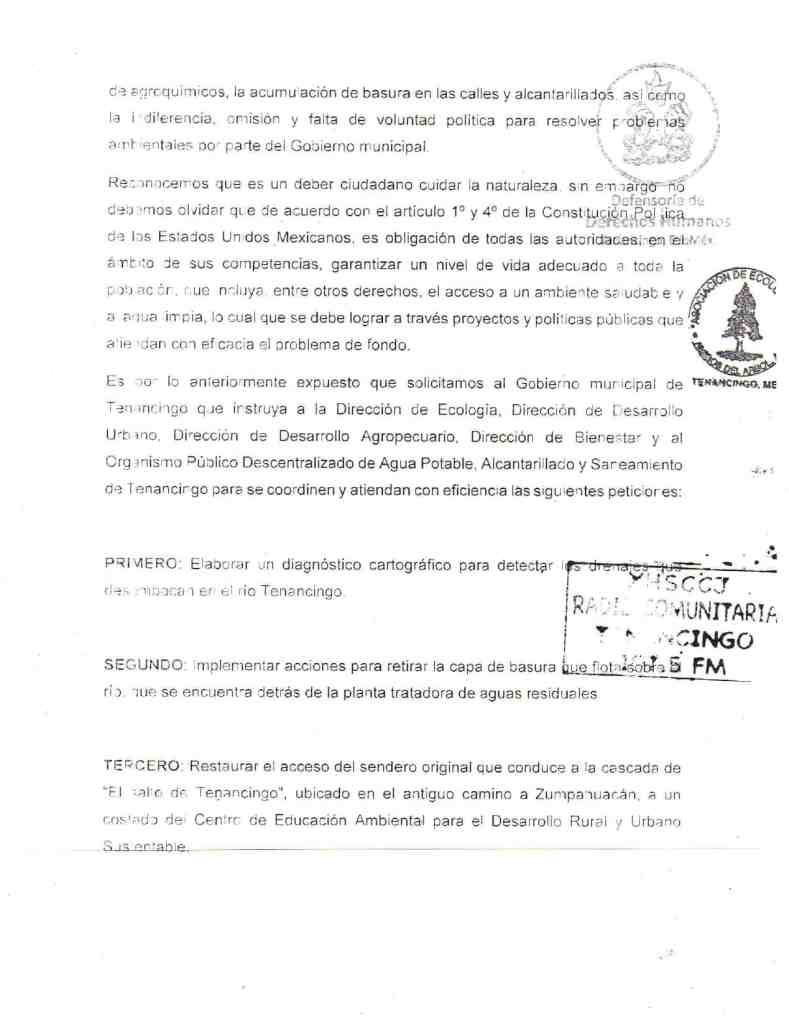 El santuario de Tenancingo convertido en rio de desechos; don Artemio ...