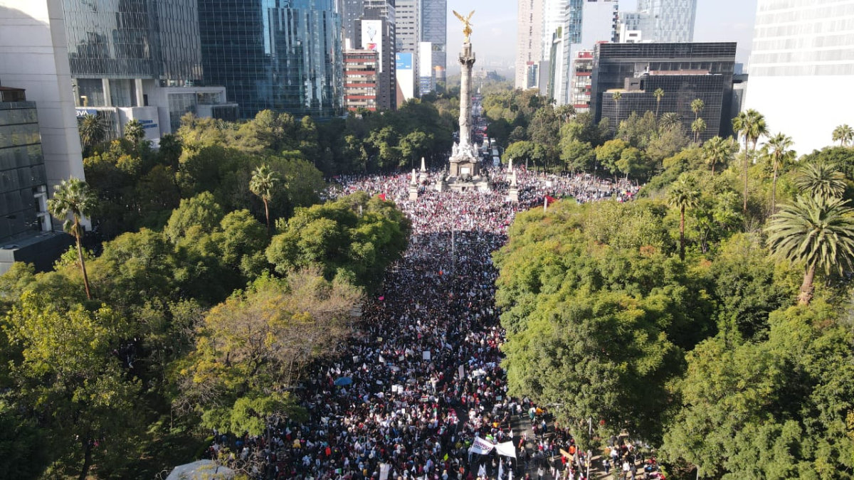 Así fue la megamarcha de López Obrador en la CDMX