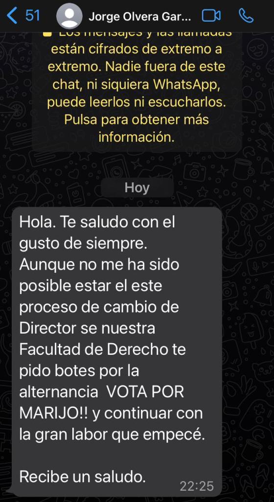 Denuncia Jorge Olvera suplantación de identidad en medio de proceso electoral en Derecho UAEMex