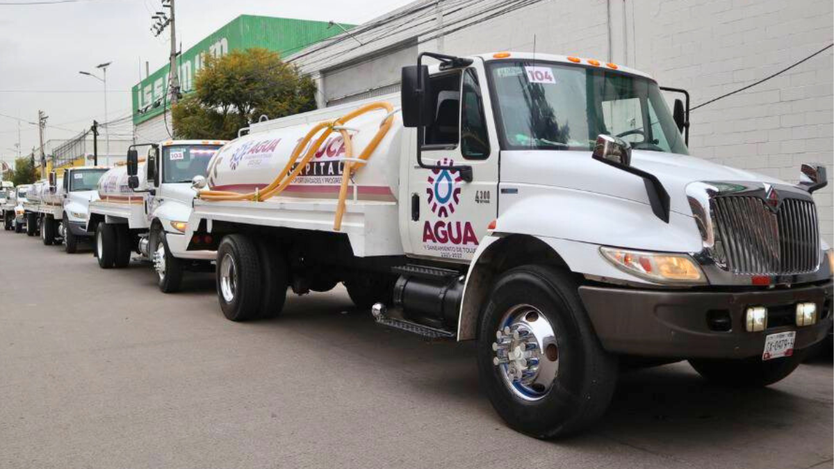 ¡Atención, Toluca! Consulta aquí los días de reparto de pipas de agua en tu colonia