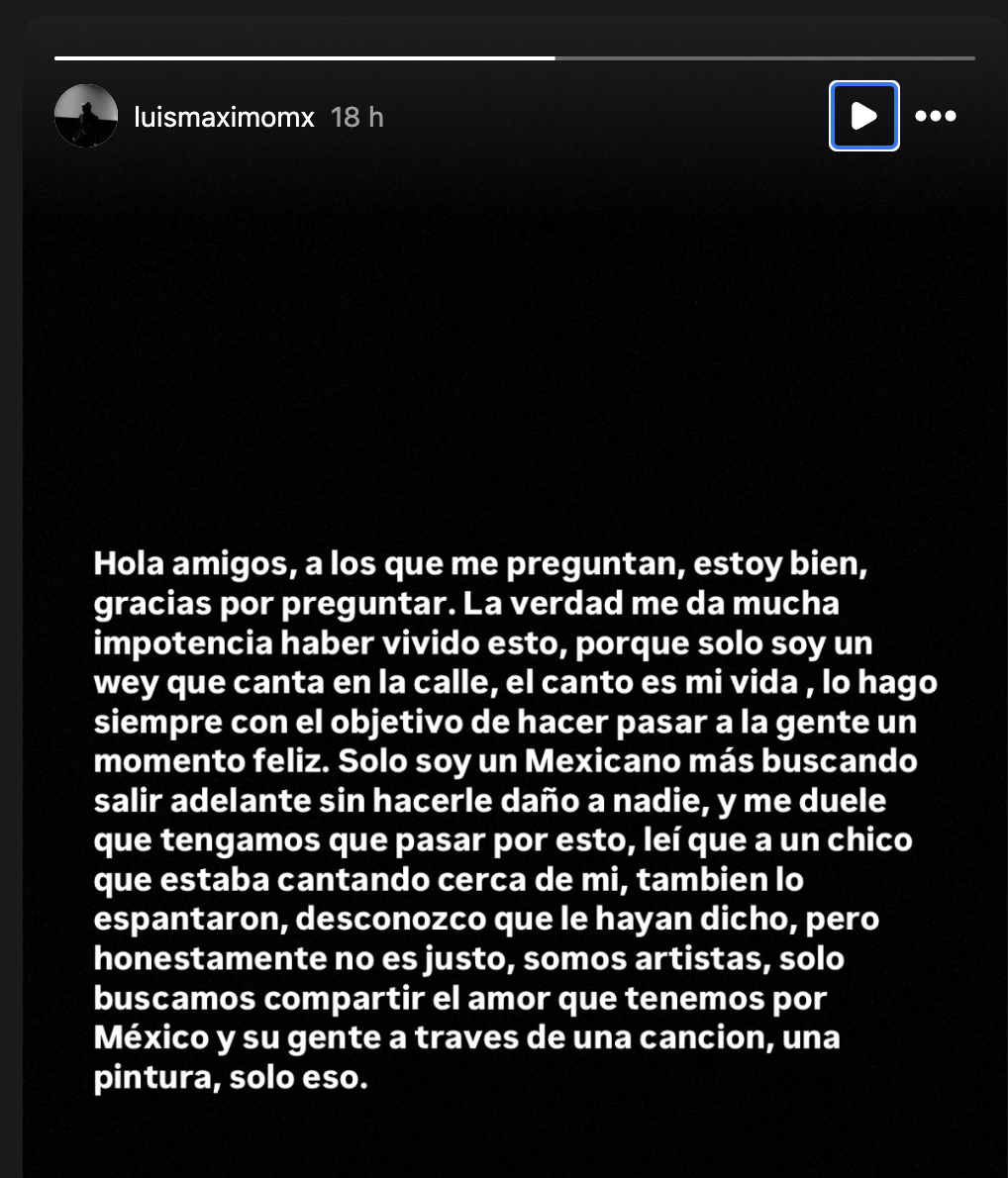 Amenazan al cantante Luis Máximo durante una transmisión en vivo en Los ...